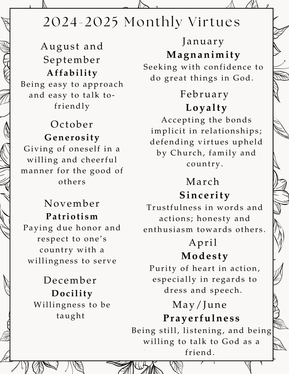 Catholic Identity – Divine Providence Academy